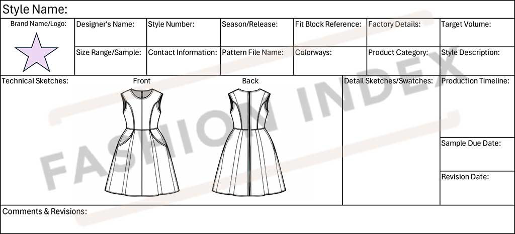 Fashion Index Blog | How to Create an Apparel Tech Pack, Part 1: Cover ...